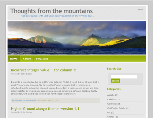 New Theme: Higher Ground | Mango Blog